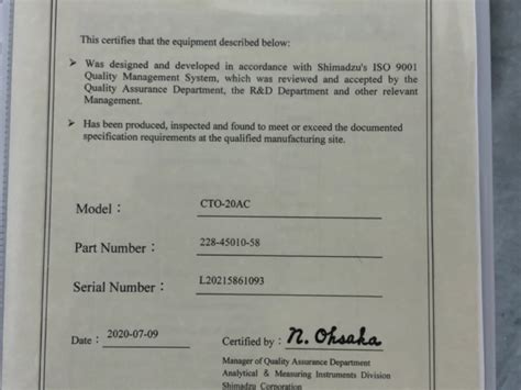 New Shimadzu Cto 20ac For Sale Item 2056931 Bimedis