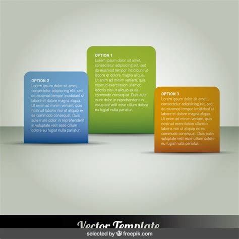 Free Vector Rectangular Infographics Steps