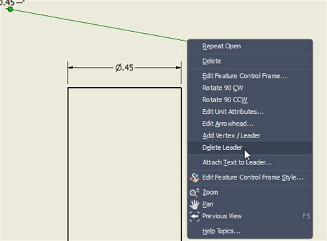 将引线添加到工程图中的形位公差符号会导致inventor崩溃
