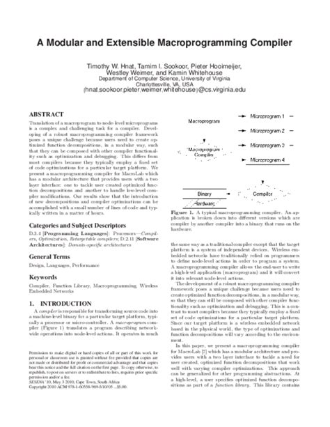 pdf a modular and extensible macroprogramming compiler