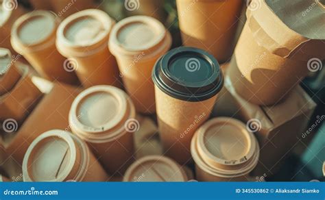 Biodegradable Packaging Solutions Promoting Sustainable Habits Stock
