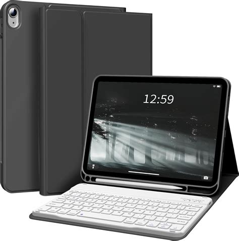 ZKTUYU IPad Th Generation Keyboard Case With Pencil Holder Magnetic Detachable Wireless