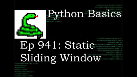 Python Basics Tutorial Static Sliding Window Algorithm Question YouTube