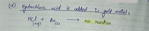 Solved Points Using The Activity Series Table Write
