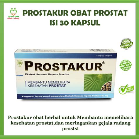 Jual Prostakur Obat Prostat Original Per Box Isi 30 Kapsul Untuk Kesehatan Prostat Shopee