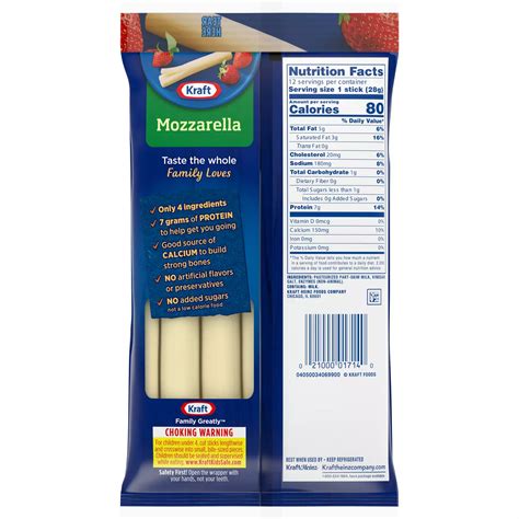 Kraft Low Moisture Part Skim Mozzarella String Cheese 12 Ct Shop