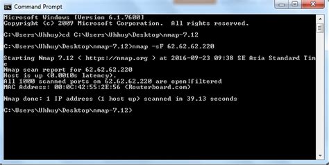 Penggunaan NMAP Penggunaan NMAP