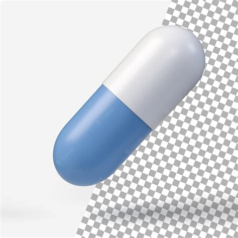 Premium Psd Blue And White Capsule Pill