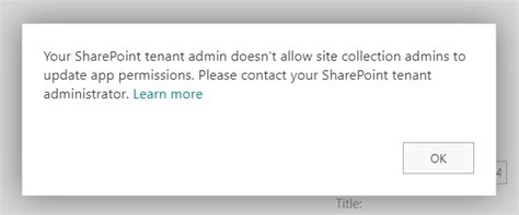 How To Handle An Error Your Sharepoint Admin Doesnt Allow Site