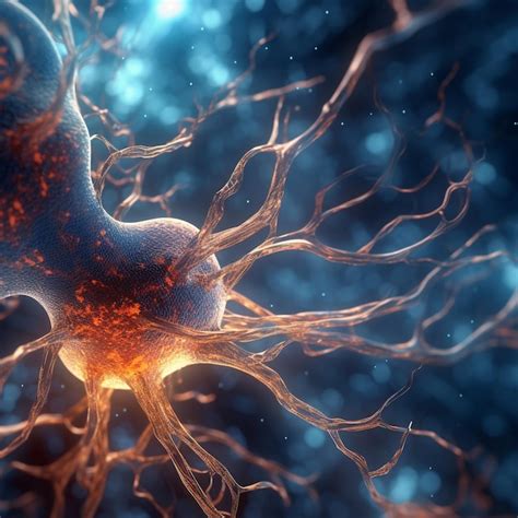 Premium AI Image Brain Intricate Neural Web Complex Nervous System