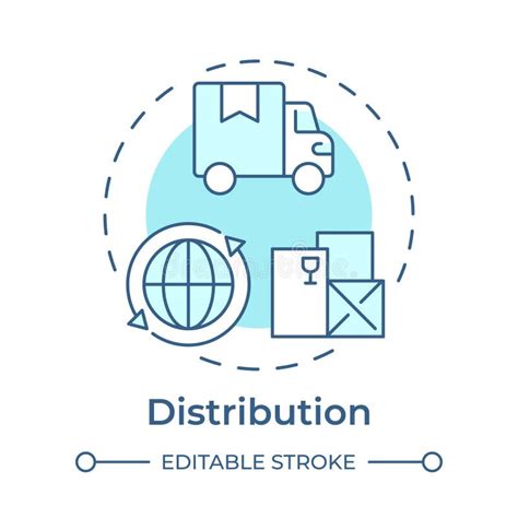 Distribution Soft Blue Concept Icon Stock Vector Illustration Of