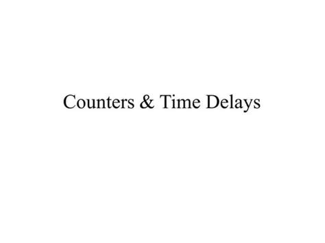 microprocessor counter and time delay pptx programming languages computing