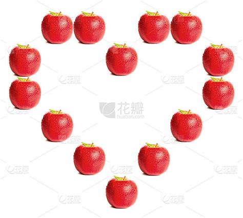 红苹果做成心形