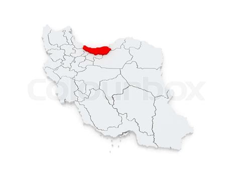 Map Of Mazandaran Iran Stock Image Colourbox