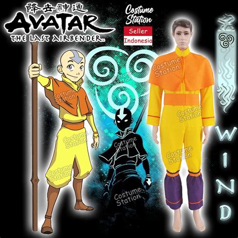 Jual Kostum Aang Avatar The Last Airbender Costume Wind Bender Dewasa Shopee Indonesia