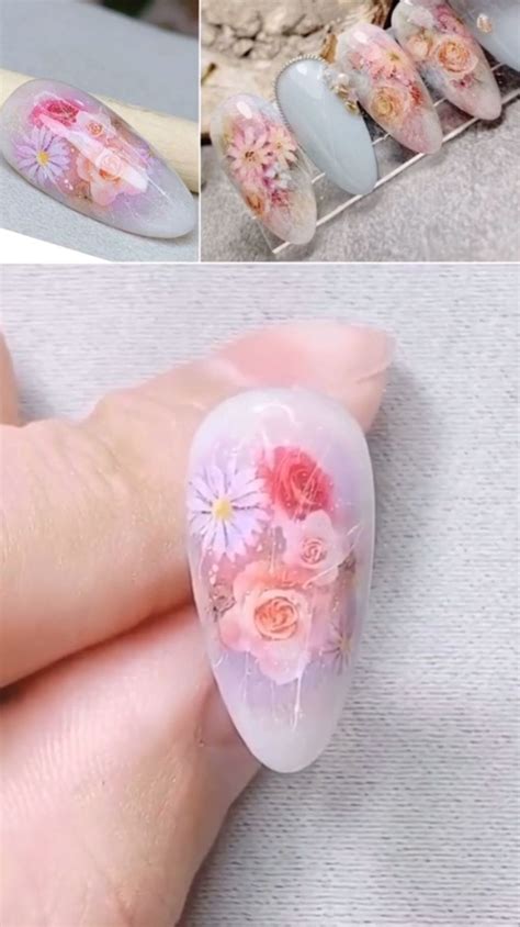 Med Tech Запись со стены Flower nails Simple nail art designs Nail art designs videos