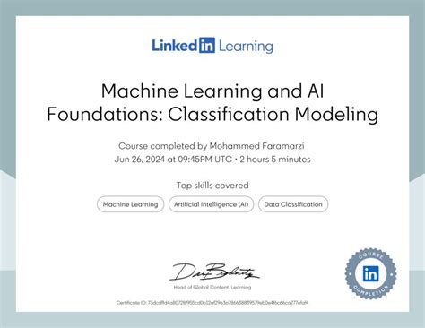 mohammed faramarzi on linkedin certificate of completion