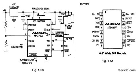 Microprocessor Supervisor With Internal Backup Battery Basic Circuit Circuit Diagram