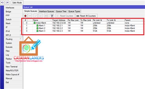 Penjelasan Management Bandwidth Dengan Simple Queue Pada Router
