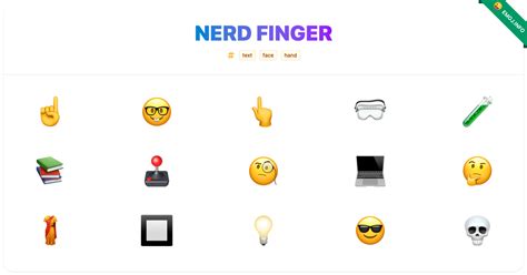 Nerd Finger Emojis ☝️ 🤓 👆 Meaning Copy And Paste