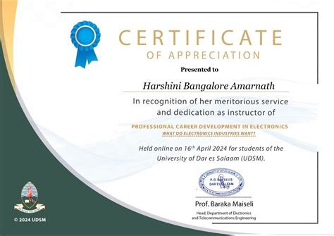 Harshini B A On Linkedin Thrilled To Have Received A Certificate Of