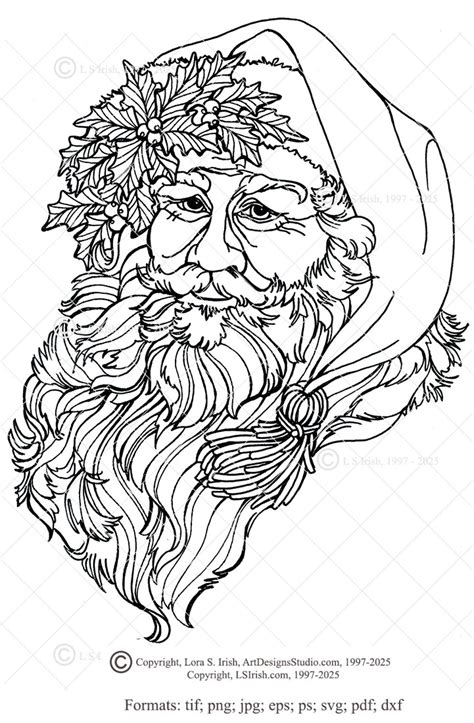 Vector Art Classic Santa Portrait Art Designs Studio