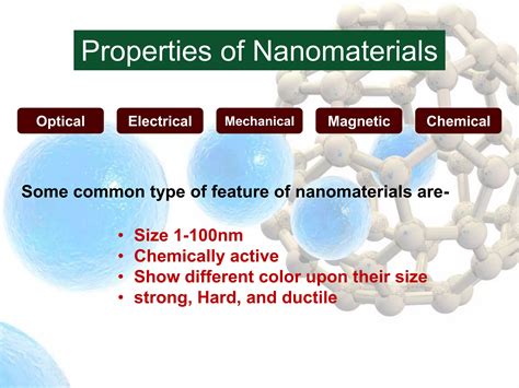 Introduction To Properties Of Nanomaterials Pptx