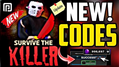 NEW UPDATE ALL WORKING CODES FOR SURVIVE THE KILLER CODES IN 2023