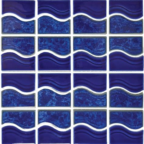 Waterside Series Porcelain Tile Wave Pattern Pool Tile By Aquatica