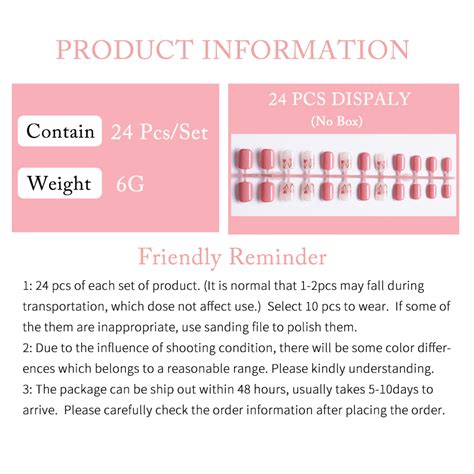 Kit faux ongles Faux ongles à pression 24 pièces ensemble couverture