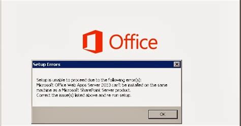 microsoft office web apps server 2013 can t be installed on the same