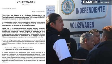 Volkswagen Y Sitiavw Acuerdan Un Aumento Salarial Del 55 Por Ciento