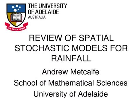 Ppt Review Of Spatial Stochastic Models For Rainfall Powerpoint Presentation Id6091603