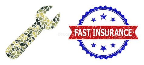 Military Camouflage Wrench Icon Mosaic And Unclean Bicolor Fast