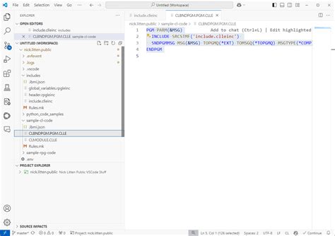 Cl Copybooks And Includes Nick Litten [ibm I As400 Iseries] Software Developer