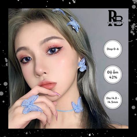 Ruby Eyes Kính Áp Tròng Mẫu Xanh Dương So Sweet Blue Silicone Hydrogel