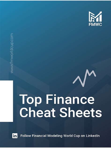 Top 30 Finance Cheat Sheets Download Free Pdf Inventory Revenue