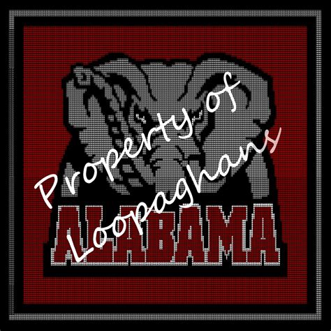 Alabama Crochet Pattern Afghan Graph Loopaghans Custom Crochet And Ts
