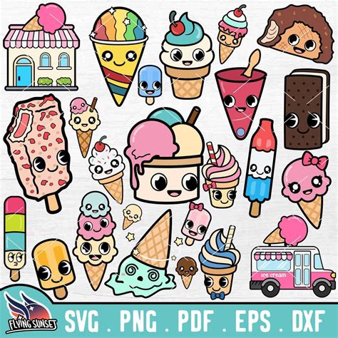 Cute Ice Cream Svg Clip Art Popsicle Svg Ice Cream Truck Png Ice