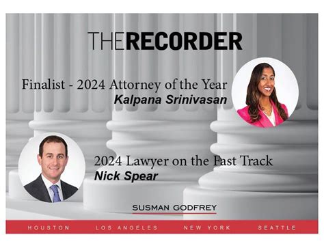 Susman Godfrey Llp On Linkedin The Recorder Names Kalpana Srinivasan