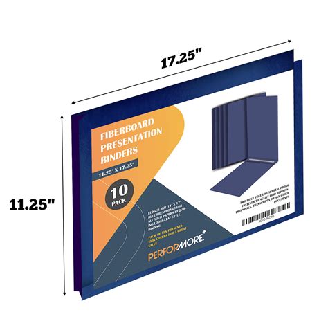 10 Pack Of 11x17 Landscape Pressboard Presentation