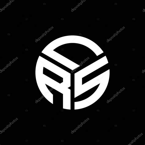 Diseño Del Logotipo De La Letra Lrs Sobre Fondo Negro Lrs Iniciales