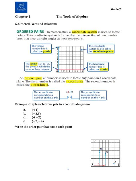 15 Ordered Pairs And Relations Pdf