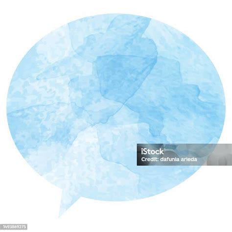 Simple Speech Bubble Watercolor Illustration Stock Illustration