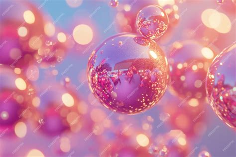 3d Glittery Blobs Aesthetic Design With Immersive Shades Background Wallpaper Premium Ai