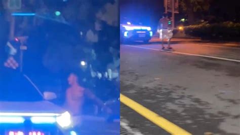 有片／台中醉裸男遊蕩路中！被按喇叭爆氣 要運將「下來」怒砸車