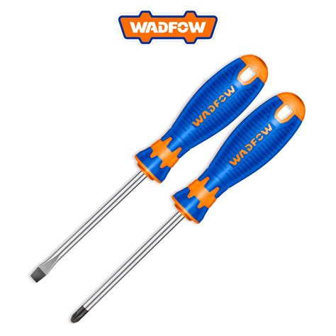 Wadfow 2 Pcs Screwdriver Set Size Sl6 5 Ph2 Round Shank Cr V