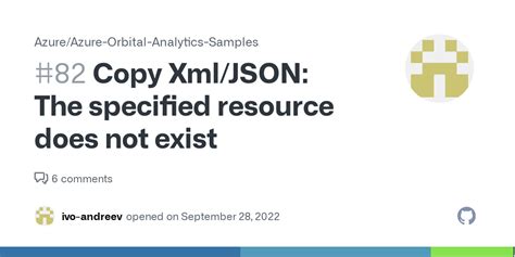 copy xml json the specified resource does not exist · issue 82