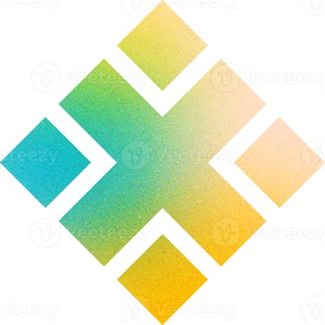 Cool Shape Stacked Diamonds Alternating Colors Sharp Edges Cross