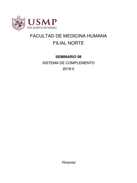 Inmunología Sistema De Complemento Pdf Sistema Complementario Biología